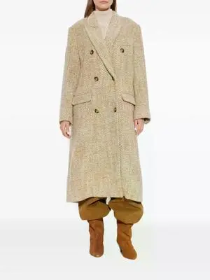 MARANT ETOILE Pilda Herringbone Double-breasted Coat
