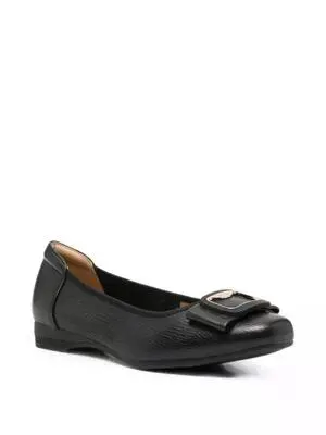 LINDA BAUMANN Buckle-detail Ballet Flats - Black