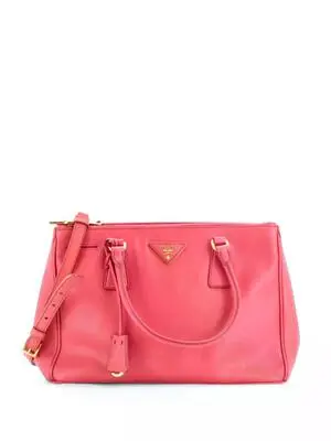 Prada Double Zip Lux Saffiano Leather Medium Tote Bag - Pink
