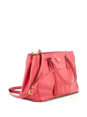 Prada Double Zip Lux Saffiano Leather Medium Tote Bag - Pink