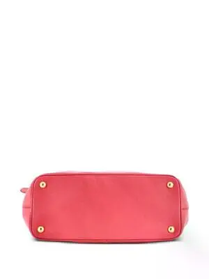 Prada Double Zip Lux Saffiano Leather Medium Tote Bag - Pink