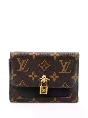 LOUIS VUITTON Flower Wallet Monogram Canvas Compact Small Wallets - Brown