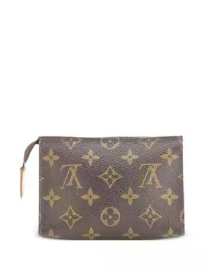 LOUIS VUITTON Toiletry Monogram Canvas 15 Pouch - Brown