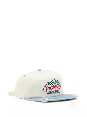 PICANTE Peaks Crew Embroidered Distressed Baseball Cap - Neutrals