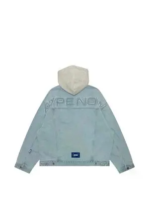 AAPE BY *A BATHING APE Moonface Logo Hooded Denim Jacket