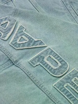 AAPE BY *A BATHING APE Moonface Logo Hooded Denim Jacket