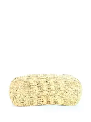 Saint Laurent Rive Gauche Raffia Tote Bag - Neutrals