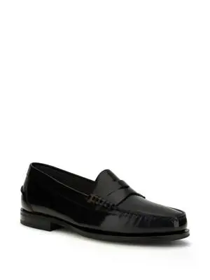 Santoni Polished Leather Loafers