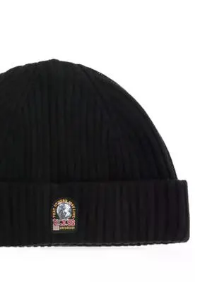 PARAJUMPERS Ribbed-knit Logo-patch Beanie Hat