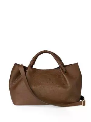 VISONA` Mia Leather Tote Bag - Brown