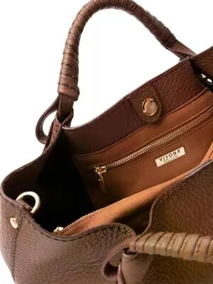 VISONA` Visona Mia Leather Tote Bag - Brown