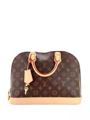 LOUIS VUITTON Alma Handbag Monogram Canvas Pm Satchel - Brown