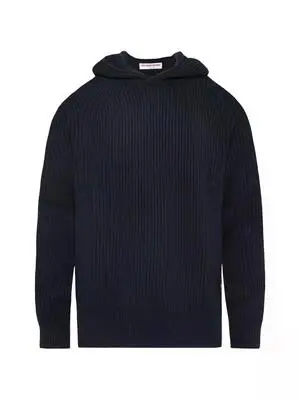 Orlebar Brown Kirk Chunky Rib-knit Hoodie - Blue