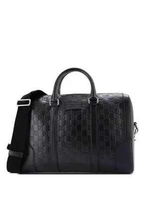 Gucci Eden Leather Medium Business Bag - Black