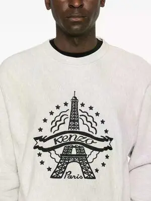 Kenzo Eiffel Tower Motif Sweatshirt - Neutrals