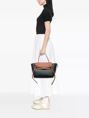 Celine 2014 Mini Bicolor Smooth Calfskin Belt Bag Satchel - Blue