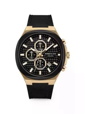 KENNETH COLE Round-face .5mm Watch - Black