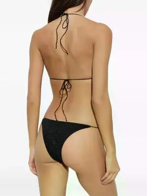 Oseree Embellished Lurex Triangle Bikini