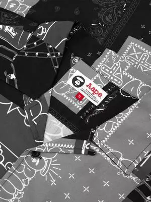 AAPE BY *A BATHING APE Moonface Bandana-print Shirt
