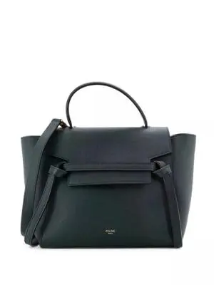 CELINE Belt Bag Textured Leather Micro Satchel
