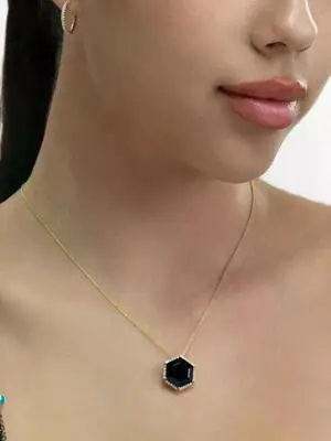 LISA NIK Yellow Diamond Hoop Earrings - Gold