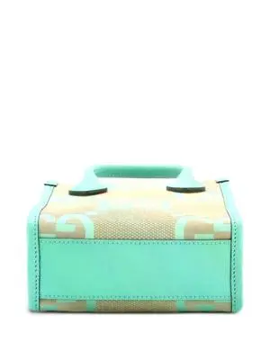 Gucci Vertical Tote Jumbo Gg Canvas Mini Crossbody Bag - Green