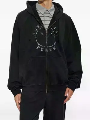 Vetements Graphic-print Zip-up Hoodie
