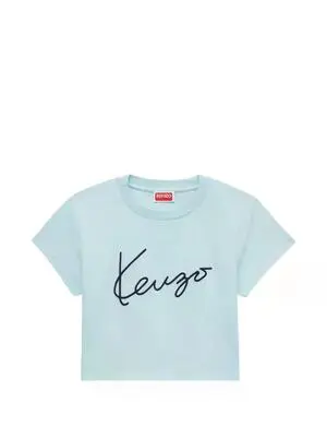 Kenzo Signature Embroidered T-shirt - Blue