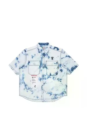 AAPE BY *A BATHING APE Moonface Short-sleeve Shirt - Blue