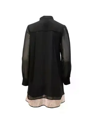 Alexander McQueen Lace-trim Flared Shirt Dress
