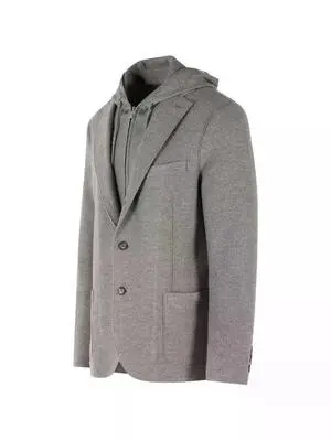 Eleventy Hooded Single-breasted Blazer