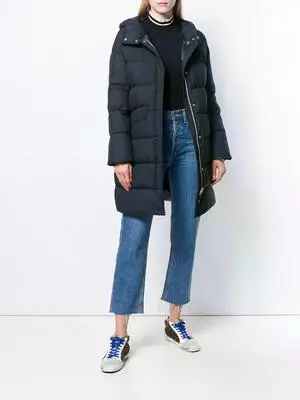 Herno Quilted Hooded Down Coat - Blue