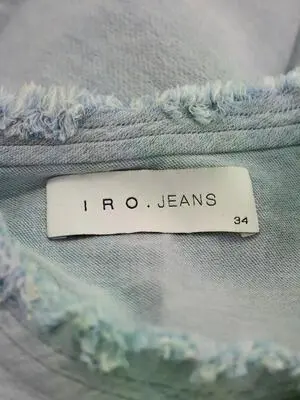 IRO PARIS Florie Frayed Denim T-shirt