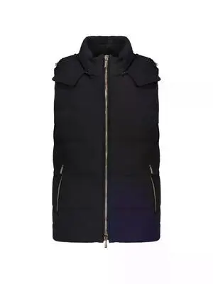 MOORER Fire Hooded Padded Gilet - Blue