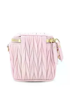 Miu Miu Matelassé Leather Micro Vanity Case Crossbody Bag