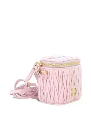 Miu Miu Matelassé Leather Micro Vanity Case Crossbody Bag