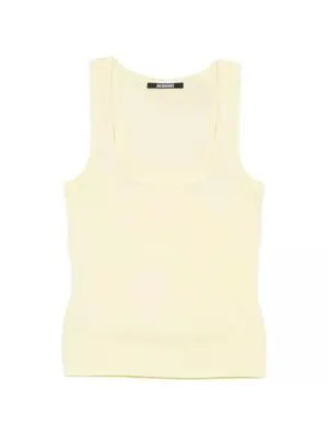 JACQUEMUS Ribbed-knit Logo-patch Vest
