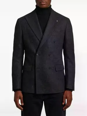 Tagliatore New York Houndstooth-pattern Blazer - Grey