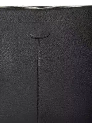 TOD'S Logo-patch Pebbled Clutch Bag
