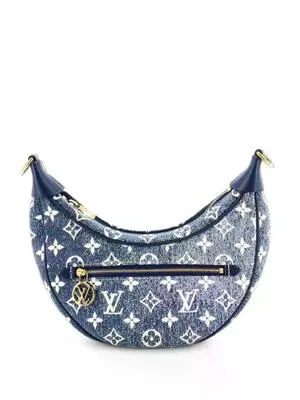 LOUIS VUITTON Loop Monogram Jacquard Denim Hobo Bag - Blue