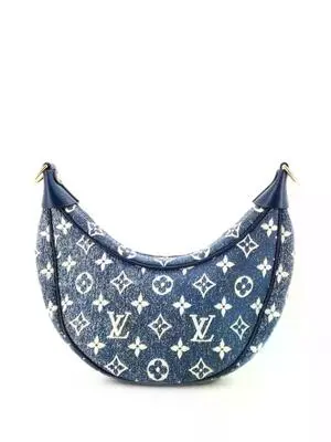 LOUIS VUITTON Loop Monogram Jacquard Denim Hobo Bag - Blue