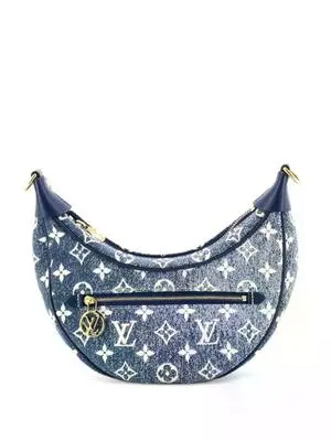 LOUIS VUITTON Loop Monogram Jacquard Denim Hobo Bag - Blue