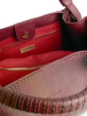 VISONA` Visona Mia Leather Tote Bag - Red