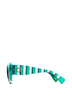 ETNIA BARCELONA Square Frame Striped Sunglasses - Green