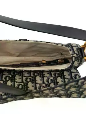 Dior 2019 Oblique Canvas Saddle Bag Shoulder Bag