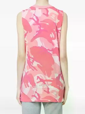 AAPE BY *A BATHING APE Camouflage-print Mesh-tape Tank Top