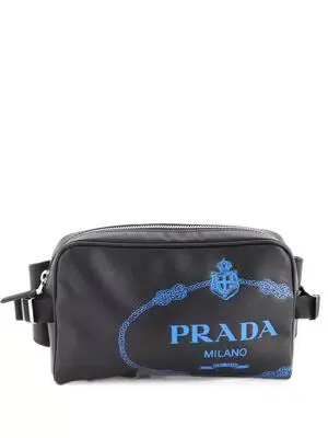 Prada Saffiano Leather Logo Waist Bag
