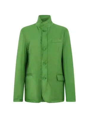 Herno Button-fastening High-neck Jacket - Green