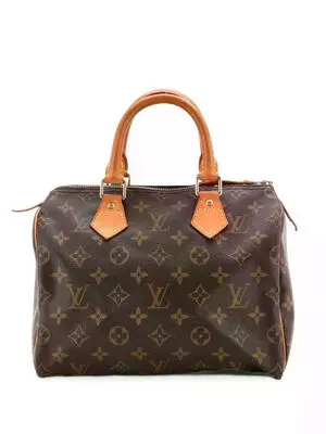 LOUIS VUITTON Speedy Handbag Monogram Canvas 25 Satchel - Brown