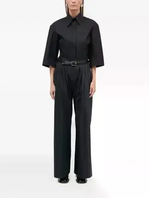 Mark Kenly Domino Tan Paji Straight-leg Trousers